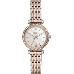 Fossil Uhr 'Carlie Mini' Damen Gr&ouml;&szlig;e One Size gold / silber / perlwei&szlig;