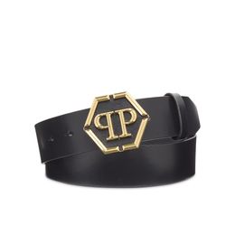Philipp Plein G&uuml;rtel Herren Gr&ouml;&szlig;e 130 gold / schwarz