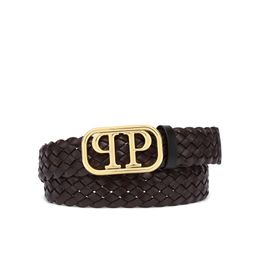 Philipp Plein G&uuml;rtel Herren Gr&ouml;&szlig;e 125 dunkelbraun / gold