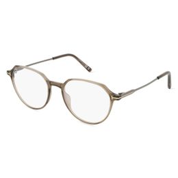 Tom Ford FT5875-B Brille Unisex | Fassung: Vollrand, Rund, Braun Hell