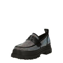 Buffalo Slipper 'ASPHA' Damen Gr&ouml;&szlig;e 41 schwarz / silber