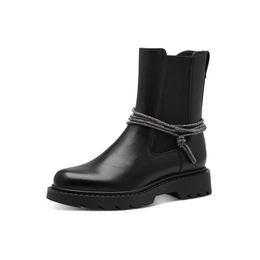 Tamaris Chelsea Boots Damen Gr&ouml;&szlig;e 38 schwarz / silber Winterschuhe