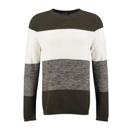 Key Largo Pullover 'Jogi' Herren Gr&ouml;&szlig;e XXXL gr&uuml;n / gr&uuml;nmeliert / wei&szlig;