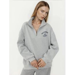 Hiccup Sweatshirt Damen Gr&ouml;&szlig;e L dunkelblau / hellgrau