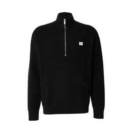 Calvin Klein Jeans Shirt 'Waffle Quarter-zip' Herren Gr&ouml;&szlig;e XXXL schwarz / wei&szlig;