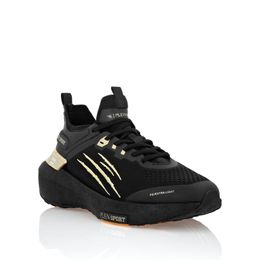 Plein Sport Sneaker Herren Gr&ouml;&szlig;e 45 gold / schwarz Sommerschuhe