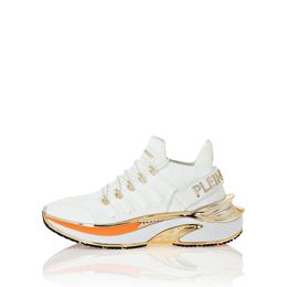 Plein Sport Sneaker 'Chrome Surfer' Herren Gr&ouml;&szlig;e 48 gold / wei&szlig; Sommerschuhe