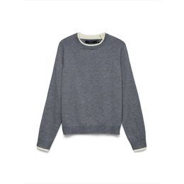 V&eacute;ro Moda Vero Moda Pullover 'VMWONDERFUL' Damen Gr&ouml;&szlig;e S graumeliert / wei&szlig;
