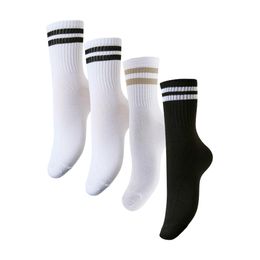 Pieces Socken 'PCCally' Damen Gr&ouml;&szlig;e 36/41 beige / schwarz / wei&szlig;