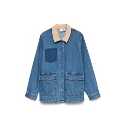 V&eacute;ro Moda Vero Moda Jacke 'VMEnya' Damen Gr&ouml;&szlig;e L beige / blue denim