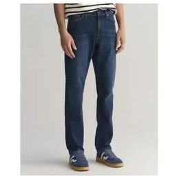 Gant f&uuml;r Herren. 1000260 Blaue Slim Fit Jeans (38/36), L&auml;ssig, Baumwolle, Denim, Nachhaltig