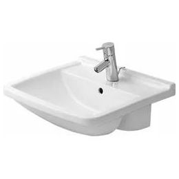 Duravit Halbeinbauwaschtisch Starck 3 55cm, mit &Uuml;berlauf, 03105500001, Farbe: Wei&szlig; mit Wondergliss