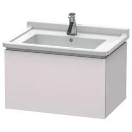 Duravit L-Cube Waschtischunterbau wandh&auml;ngend, 1 Auszug, 670mm, f&uuml;r Starck 3, LC616408787, Farbe: Wei&szlig;er Flieder Seidenmatt Lack