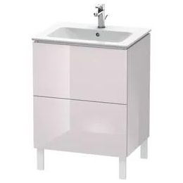 Duravit L-Cube Waschtischunterbau stehend, 2 Ausz&uuml;ge, Breite: 620mm, f&uuml;r Me by Starck 233663, LC662502727, Farbe: Wei&szlig;er Flieder Hochglanz Lack