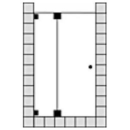 Sprinz Omega Ma&szlig;anfertigung Pendelt&uuml;r o. T&uuml;r mit Seitenteil in Flucht f&uuml;r Nische, Ma&szlig;e bis: 1400x2000mm, O21.2SOM, Duschkabine: Beschlagteile: Sonderoberfl&auml;che, Glasart: Kristall hell mit SpriClean
