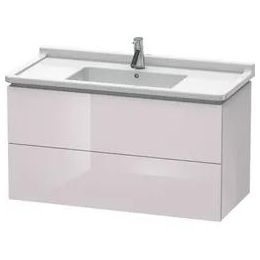Duravit L-Cube Waschtischunterbau wandh&auml;ngend, 2 Schubk&auml;sten, 1020mm, f&uuml;r Starck 3, LC626602727, Farbe: Wei&szlig;er Flieder Hochglanz Lack