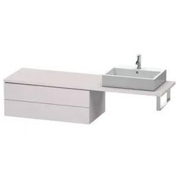 Duravit L-Cube Unterschrank f&uuml;r Konsole, Breite 820mm, Tiefe 547mm, 2 Schubk&auml;sten, LC583908787, Farbe: Wei&szlig;er Flieder Seidenmatt Lack