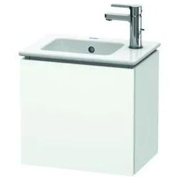 Duravit L-Cube Waschtischunterbau wandh&auml;ngend, 1 T&uuml;r, Anschlag rechts, 420mm, f&uuml;r Me by Starck 072343, LC6272R8787, Farbe: Wei&szlig;er Flieder Seidenmatt Lack