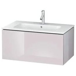 Duravit L-Cube Waschtischunterbau wandh&auml;ngend, Breite 820mm, Tiefe 481mm, 1 Auszug, passend f&uuml;r "Me by Starck" Artikel 233683, LC614102727, Farbe: Wei&szlig;er Flieder Hochglanz Lack