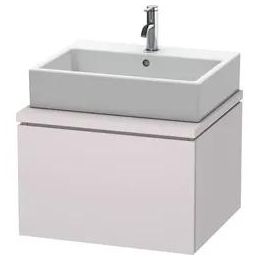 Duravit L-Cube Waschtischunterbau f&uuml;r Konsole, Breite 620mm, Tiefe 547mm, 1 Auszug, LC581008787, Farbe: Wei&szlig;er Flieder Seidenmatt Lack