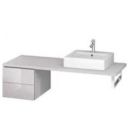 Duravit L-Cube Unterschrank f&uuml;r Konsole, Breite 420mm, Tiefe 547mm, 2 Schubk&auml;sten, LC583602727, Farbe: Wei&szlig;er Flieder Hochglanz Lack