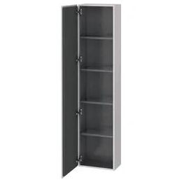 Duravit L-Cube Hochschrank Breite 400mm Tiefe 243mm, 1 T&uuml;r, Anschlag links, LC1170L8787, Farbe: Wei&szlig;er Flieder Seidenmatt Lack