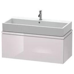 Duravit L-Cube Waschtischunterbau f&uuml;r Konsole, Breite 1020mm, Tiefe 477mm, 1 Auszug, LC580402727, Farbe: Wei&szlig;er Flieder Hochglanz Lack