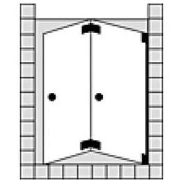 Sprinz Omega Plus Ma&szlig;anfertigung Pendelfaltt&uuml;r f&uuml;r Nische, Ma&szlig;e bis: 900x2000mm, O42.2CHM, Duschkabine: Beschlagteile: Chrom, Glasart: Kristall hell mit SpriClean und SpriMedical