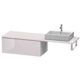 Duravit L-Cube Unterschrank f&uuml;r Konsole Breite 820mm, Tiefe 547mm, 1 Auszug, Grifflos, LC583402727, Farbe: Wei&szlig;er Flieder Hochglanz Lack