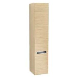 Villeroy & Boch Villeroy & Boch Subway 2.0 Hochschrank , 2 T&uuml;ren, Anschlag links, 350x1650x370mm, A70910VJ, Farbe: Nordic Oak, Griff chrom gl&auml;nzend