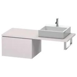 Duravit L-Cube Unterschrank f&uuml;r Konsole, Breite 620mm, Tiefe 547mm, 1 Auszug, LC583308787, Farbe: Wei&szlig;er Flieder Seidenmatt Lack