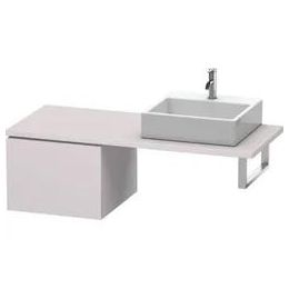 Duravit L-Cube Unterschrank f&uuml;r Konsole, Breite 520mm, Tiefe 547mm, 1 Auszug, LC583208787, Farbe: Wei&szlig;er Flieder Seidenmatt Lack