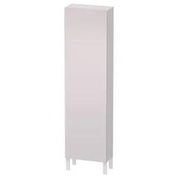 Duravit L-Cube Hochschrank, Breite 500mm, Tiefe 243mm, 1 T&uuml;r, Anschlag links, LC1171L8787, Farbe: Wei&szlig;er Flieder Seidenmatt Lack