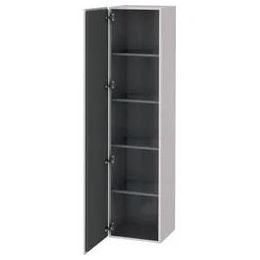 Duravit L-Cube Hochschrank, Breite 400mm, Tiefe 363mm, 1 T&uuml;r, Anschlag links, LC1180L8787, Farbe: Wei&szlig;er Flieder Seidenmatt Lack