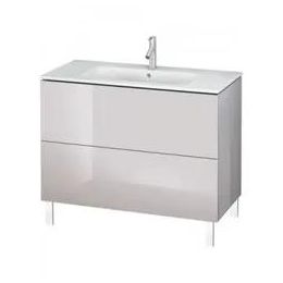 Duravit L-Cube Waschtischunterbau stehend, Breite 1020mm, Tiefe 481mm, 2 Ausz&uuml;ge, passend f&uuml;r Me by Starck Artikel 233610, LC662702727, Farbe: Wei&szlig;er Flieder Hochglanz Lack
