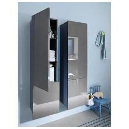 Burgbad Essento Hochschrank mit 2 T&uuml;ren, T&uuml;ranschlag links, Breite: 400mm, HSCF040LF3188G0090, Farbe: Frassino Dekor Cappuccino Thermoformfront/ Frassino Dekor Cappuccino Stangengriff G0090