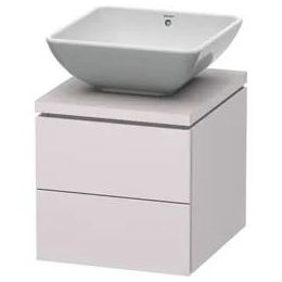 Duravit L-Cube Waschtischunterbau f&uuml;r Konsole, Breite 720mm, Tiefe 477mm, 2 Schubk&auml;sten, LC580608787, Farbe: Wei&szlig;er Flieder Seidenmatt Lack
