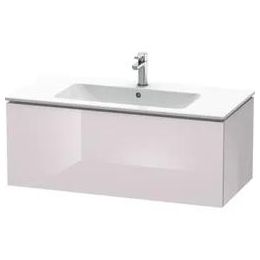 Duravit L-Cube Waschtischunterbau wandh&auml;ngend, Breite 1020mm, Tiefe 481mm, 1 Auszug, passend f&uuml;r "Me by Starck" Artikel 233610, LC614202727, Farbe: Wei&szlig;er Flieder Hochglanz Lack