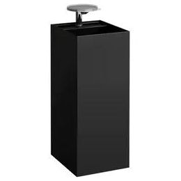 Laufen Kartell Waschtisch freistehend, 1 Hahnloch, ohne &Uuml;berlauf, 375x435x900mm,, H8113310201111, Farbe: Schwarz gl&auml;nzend