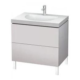 Duravit L-Cube M&ouml;belwaschtisch c-bonded mit Unterbau wandh&auml;ngend, 100x48 cm, 1 Auszug, ohne &Uuml;berlauf, ohne Hahnloch, LC6918N8787, Farbe: Wei&szlig;er Flieder Seidenmatt Lack