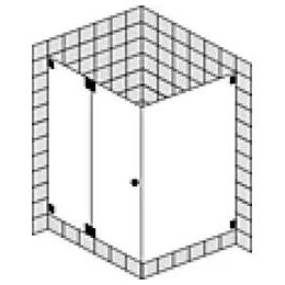 Sprinz Omega Ma&szlig;anfertigung Eckdusche mit Pendelt&uuml;r o. T&uuml;r und Seitenteil fluchtend inklusive fester Seitenwand, Ma&szlig;e bis: 900x900x2000mm, O11.9SO, Duschkabine: Beschlagteile: Sonderoberfl&auml;che,