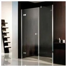 HSK Atelier Pendelt&uuml;r mit Festfeld in Nische 3-teilig, Ma&szlig;e: 160,0 x 200,0 cm, Anschlag rechts, 17035160-R-41-50, Duschkabine: Chromoptik: ESG klar