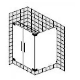Sprinz Achat R Plus Ma&szlig;anfertigung Eckdusche mit Pendelt&uuml;ren mit Seitenteil, Ma&szlig;e bis: 900x900x2000mm, AR19.5CHSM, Duschkabine: Beschlagteile: Chrom, Glasart: Kristall hell mit SpriClean und