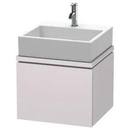 Duravit L-Cube Waschtischunterbau f&uuml;r Konsole, Breite 920mm, Tiefe 477mm, 1 Auszug, LC580308787, Farbe: Wei&szlig;er Flieder Seidenmatt Lack
