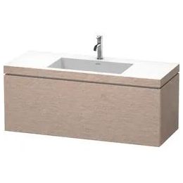 Duravit L-Cube M&ouml;belwaschtisch c-bonded mit Unterbau wandh&auml;ngend, 120x48 cm, 1 Auszug, ohne &Uuml;berlauf, 1 Hahnloch, LC6919O1111, Farbe: Eiche Kaschmir Echtholzfurnier