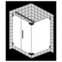 Sprinz Achat R Plus Ma&szlig;anfertigung Eckdusche Pendelt&uuml;r o. T&uuml;r mit Seitenteil, Ma&szlig;e bis: 1000x1200x2000mm, AR15.2CHSM, Duschkabine: Beschlagteile: Chrom, Glasart: Kristall hell mit SpriClean und