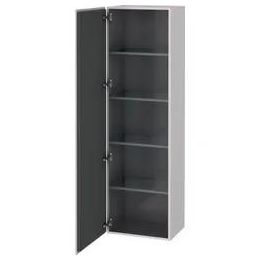 Duravit L-Cube Hochschrank, Breite 500mm, Tiefe 363mm, 1 T&uuml;r, Anschlag links, LC1181L8787, Farbe: Wei&szlig;er Flieder Seidenmatt Lack