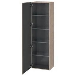 Duravit L-Cube Hochschrank, Breite 500mm, Tiefe 363mm, 1 T&uuml;r, Anschlag links, LC1181L1111, Farbe: Eiche Kaschmir Echtholzfurnier