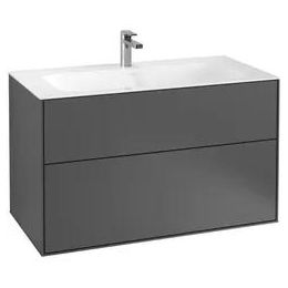 Villeroy & Boch Villeroy & Boch Finion Waschtischunterschrank, 2 Ausz&uuml;ge, mit Beleuchtung, 996x591x498mm, G02000GK, Farbe: Anthracite Matt