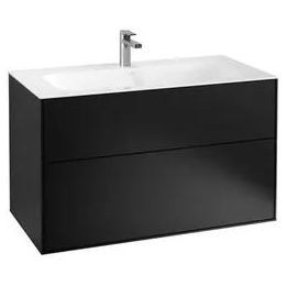 Villeroy & Boch Villeroy & Boch Finion Waschtischunterschrank, 2 Ausz&uuml;ge, mit Beleuchtung, 996x591x498mm, G02000PD, Farbe: Black Matt Lacquer